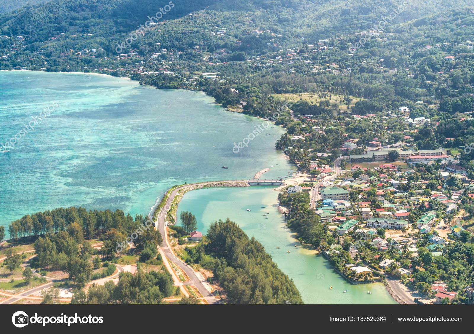 Aerial View Mahe' Island Airplane Stock Photo by ©jovannig 187529364