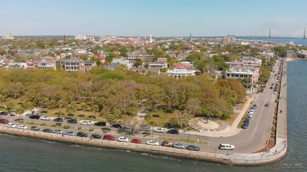Aerial View Charleston Cityscape River South Carolina Stock Photo by ...