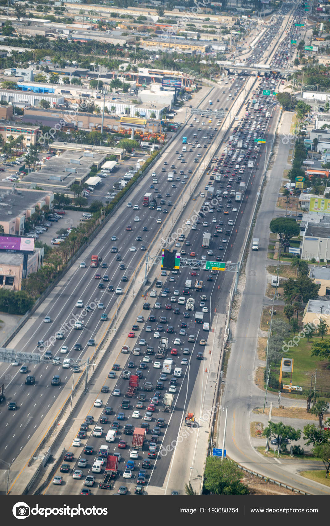 Aerial View Miami Interstate Airplane Window Stock Photo by ©jovannig ...