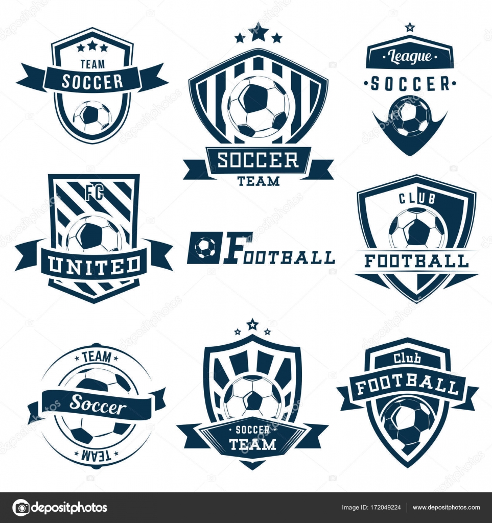 Jogo de emblemas de clubes de futebol imagem vetorial de gladcov© 172049224