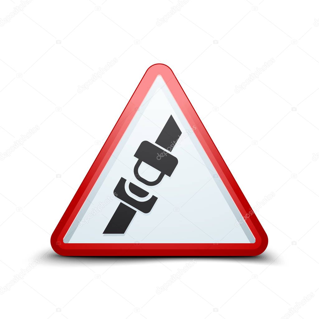 Safety belt warning sign Stock Vector Image by ©Yuriy_Vlasenko #129288436