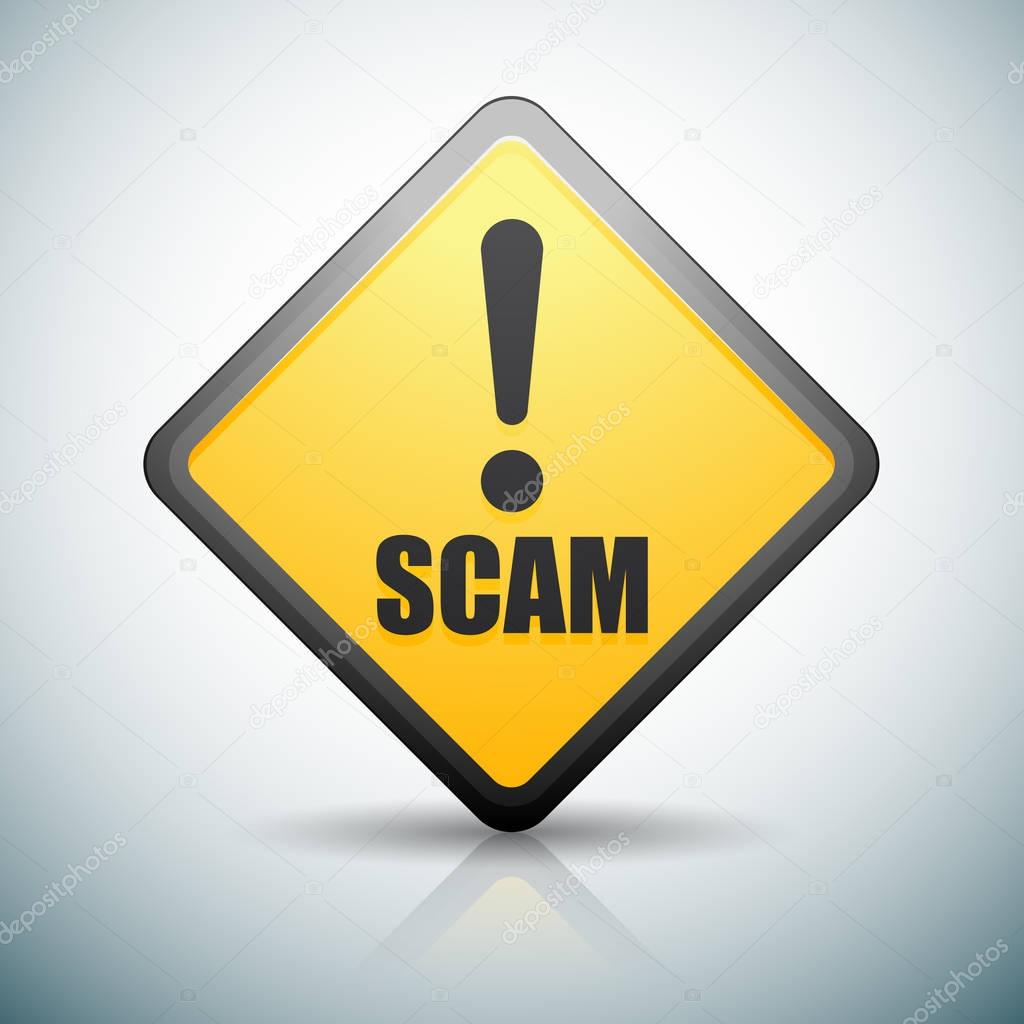 Scam alert icon Stock Vector by ©Yuriy_Vlasenko 129784996