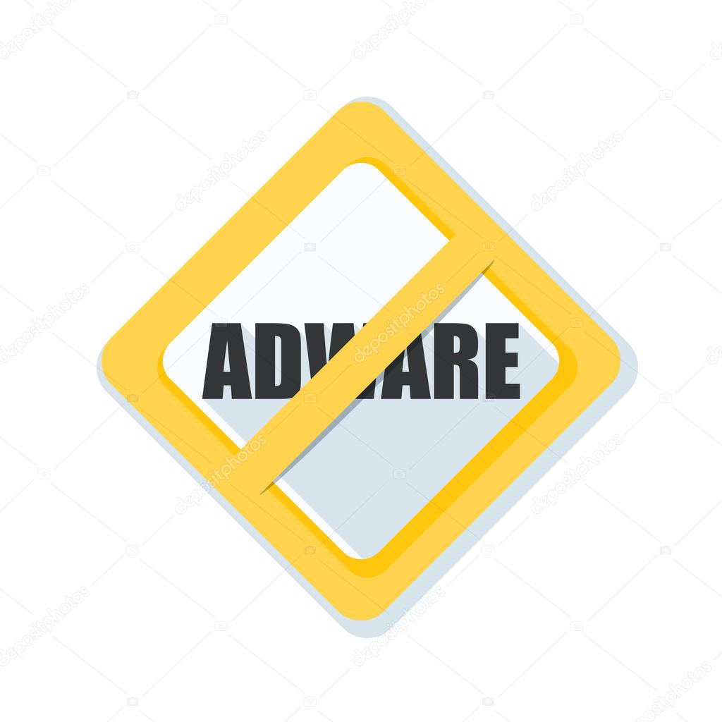 Adware sign icon Stock Vector Image by ©Yuriy_Vlasenko #130040766