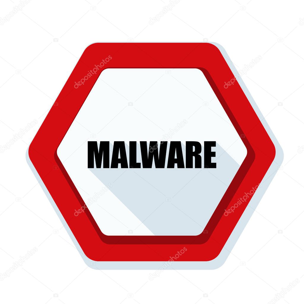 Malware Attention Hazard sign Stock Vector by ©Yuriy_Vlasenko 130445166