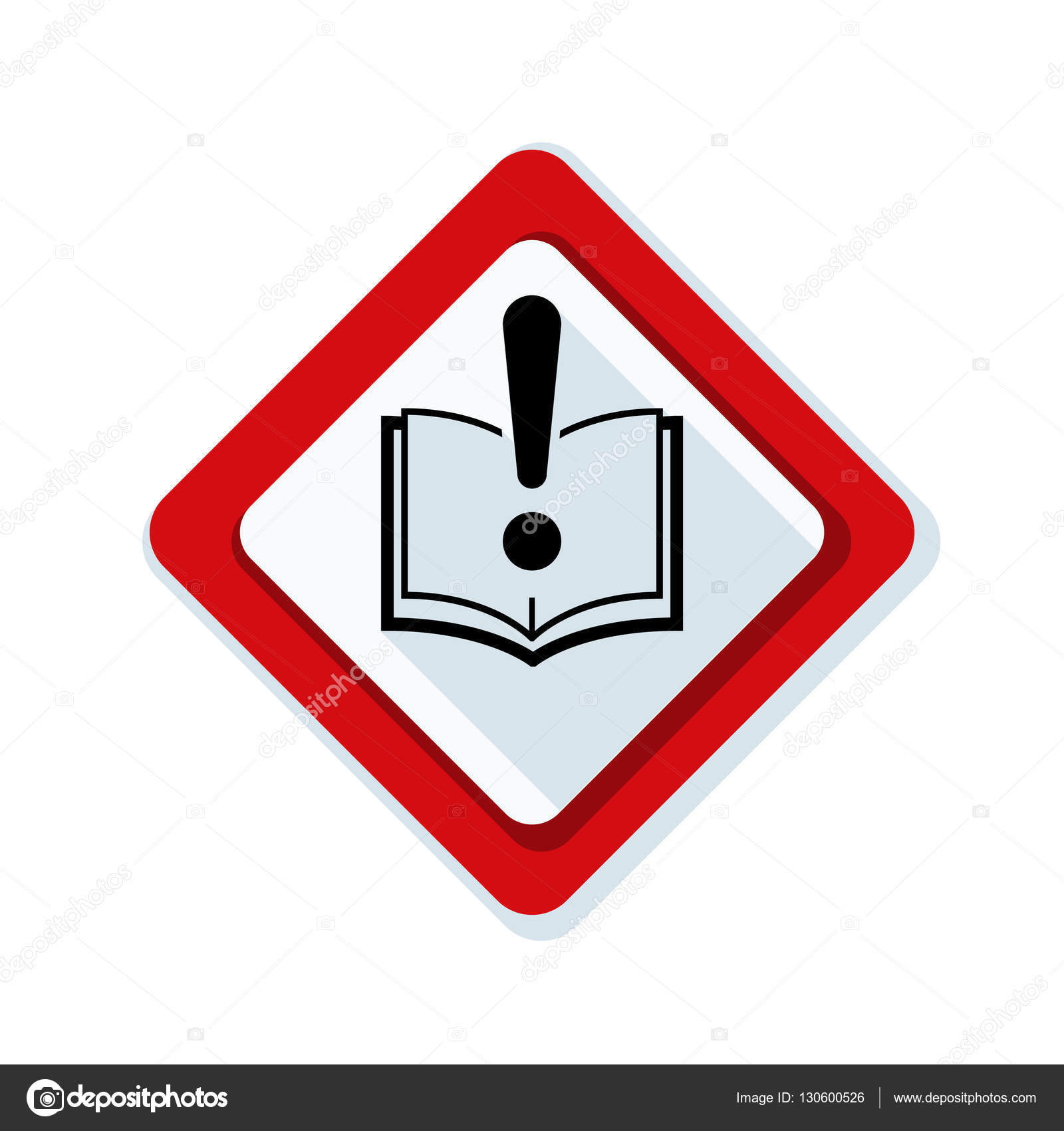 Señal de advertencia manual de instrucciones Vector de stock #130600526 de ©Yuriy_Vlasenko