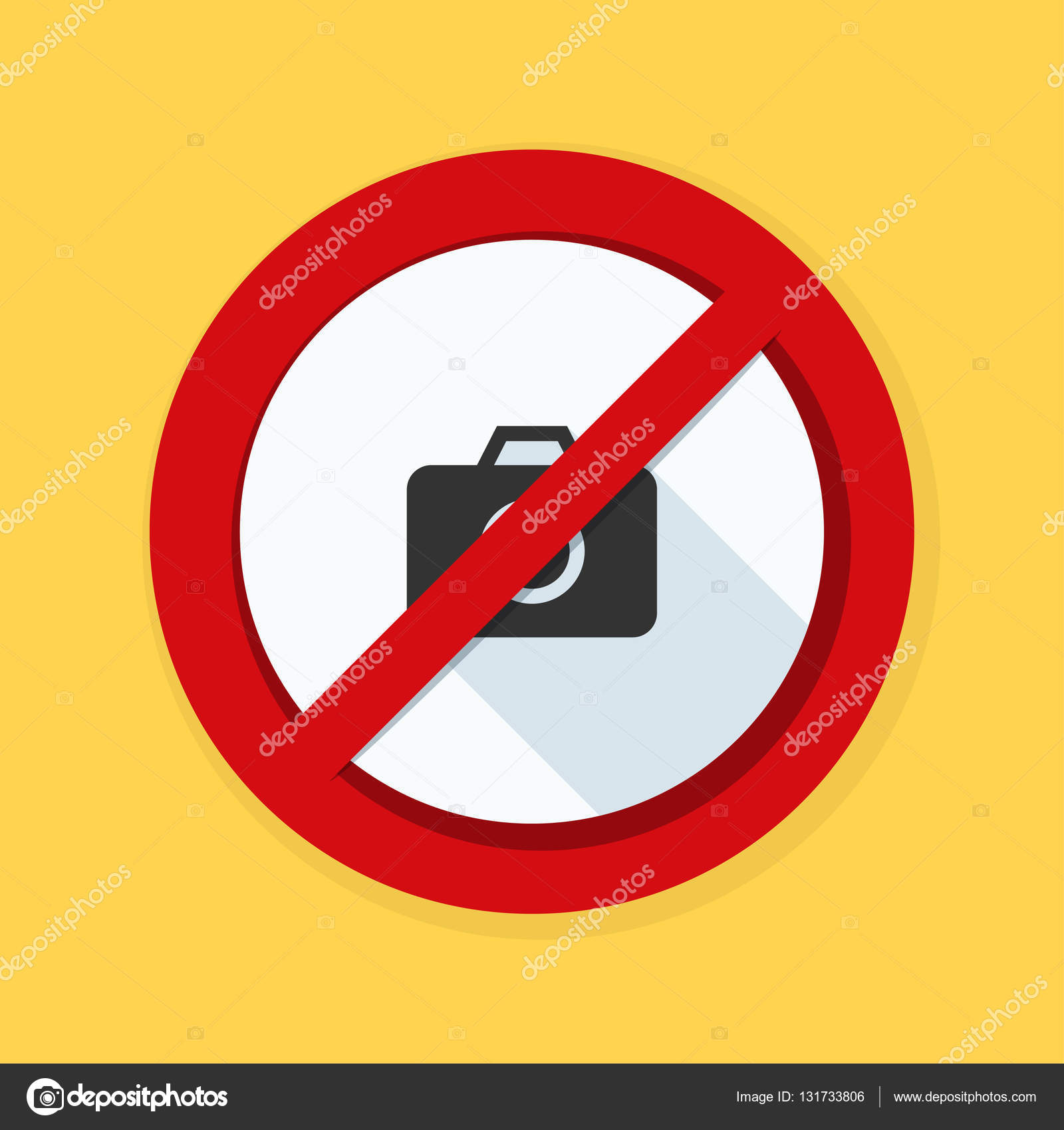 No se permite fotografía signo Vector de stock #131733806 de ©Yuriy ...