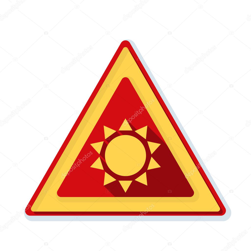 Sun hazard sign — Stock Vector © Yuriy_Vlasenko #131734624
