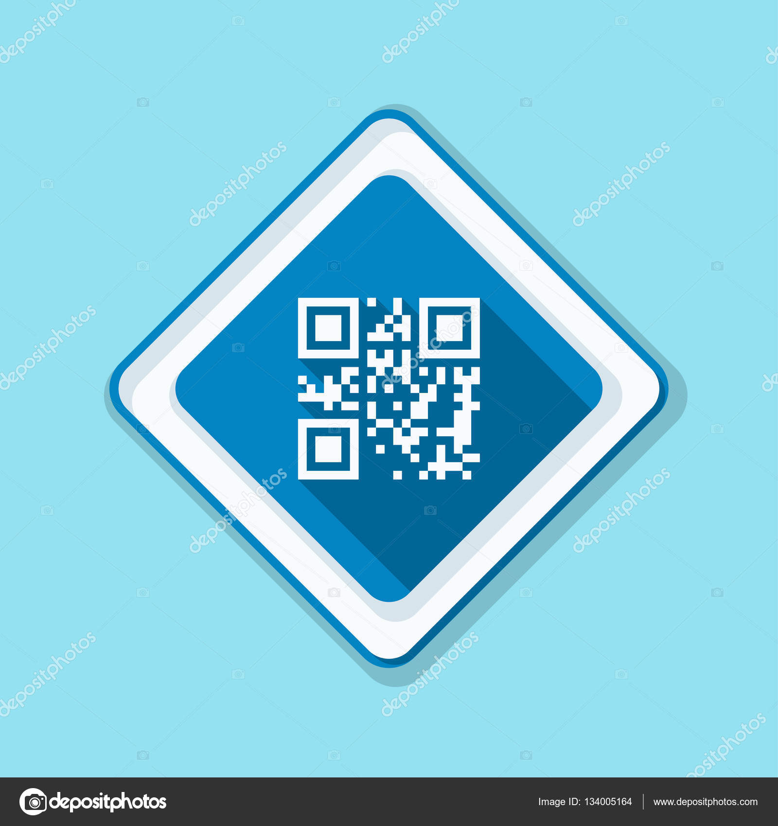 QR code roadsign icon Stock Vector Image by ©Yuriy_Vlasenko #134005164