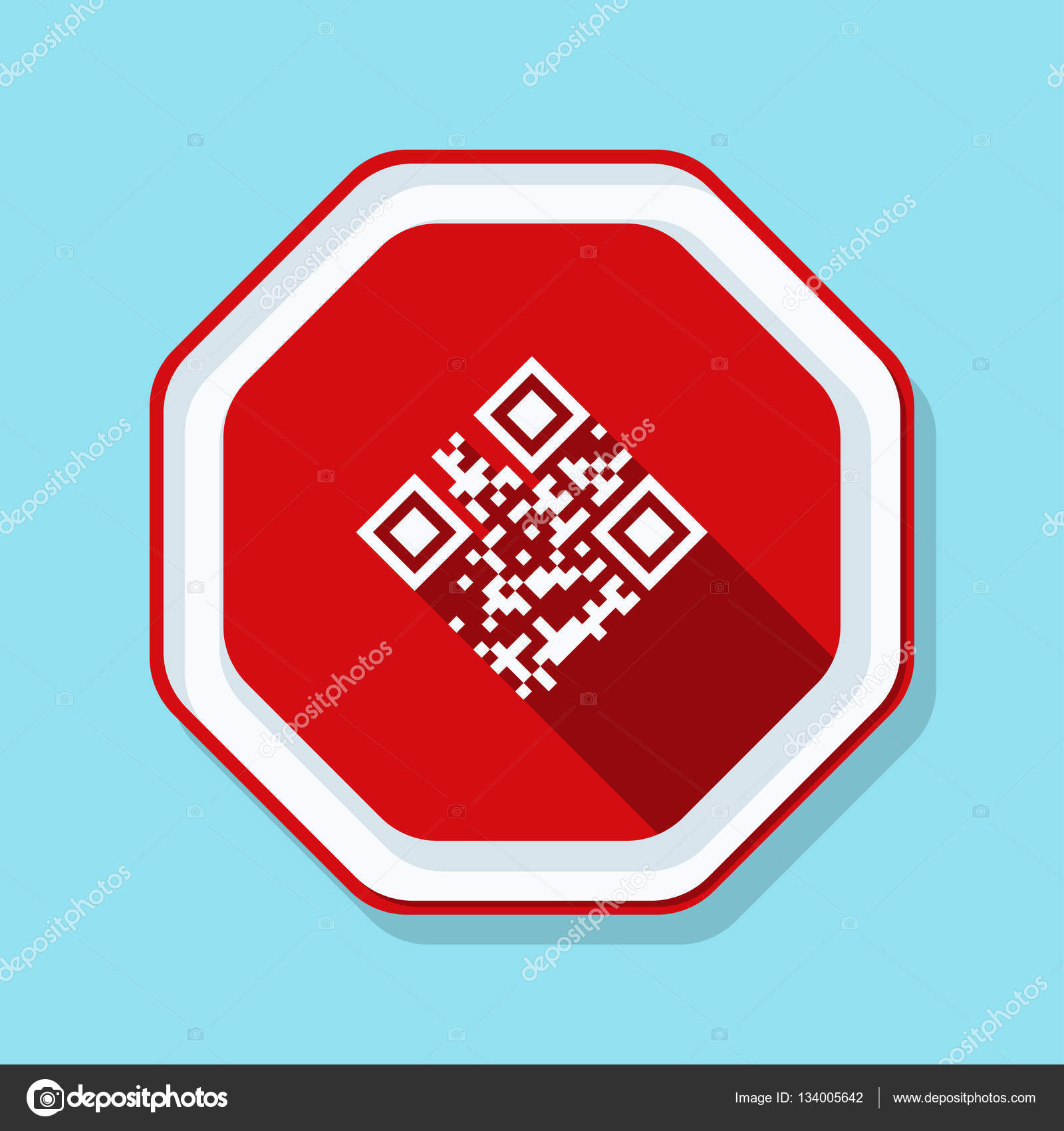 QR code roadsign icon Stock Vector Image by ©Yuriy_Vlasenko #134005642