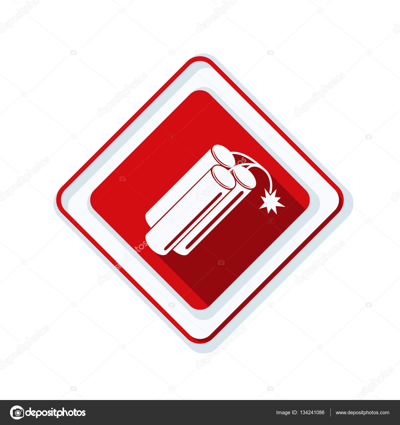 Dynamite danger sign — Stock Vector © Yuriy_Vlasenko #134241086
