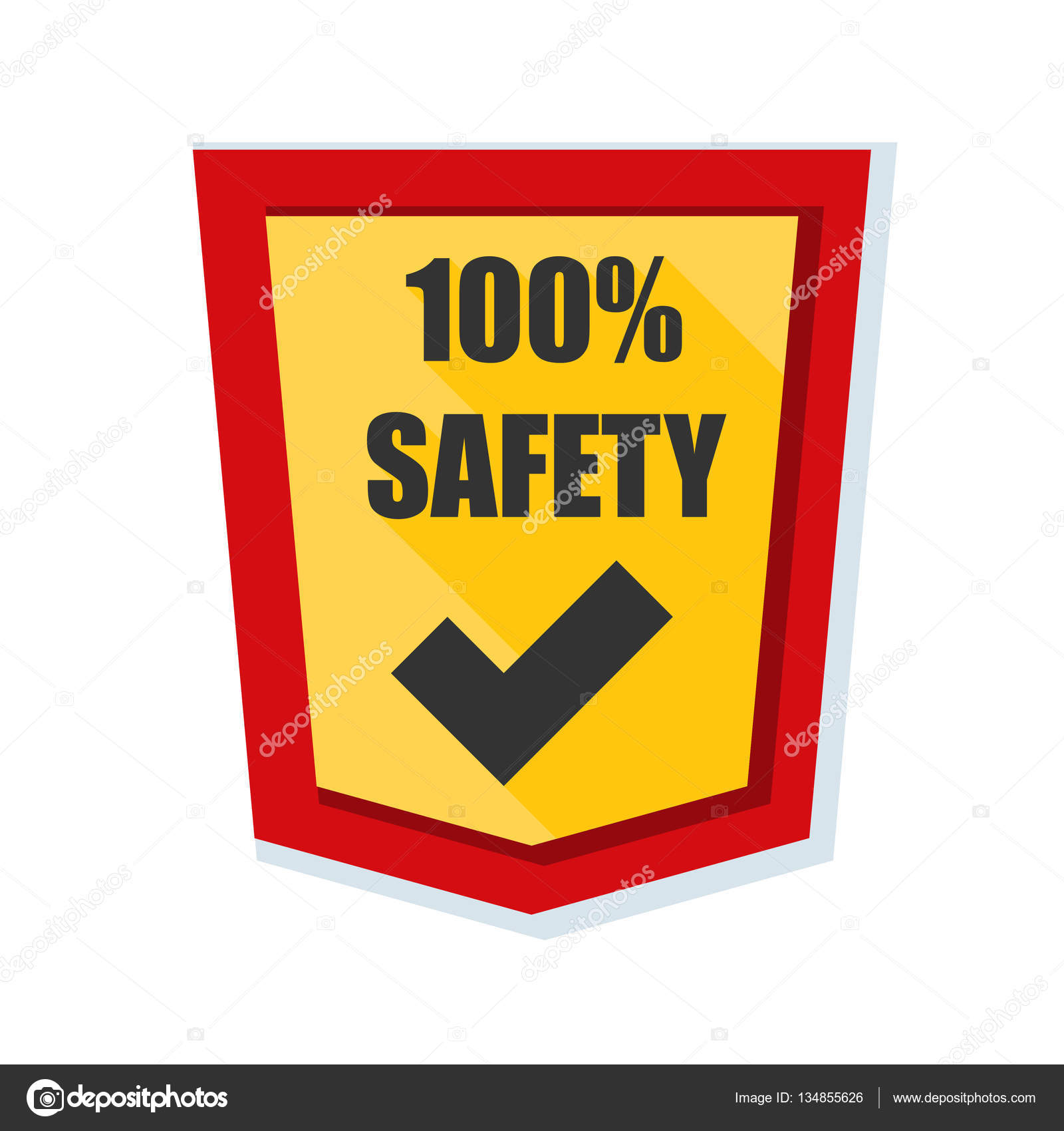 100% safety shield sign Stock Vector by ©Yuriy_Vlasenko 134855626