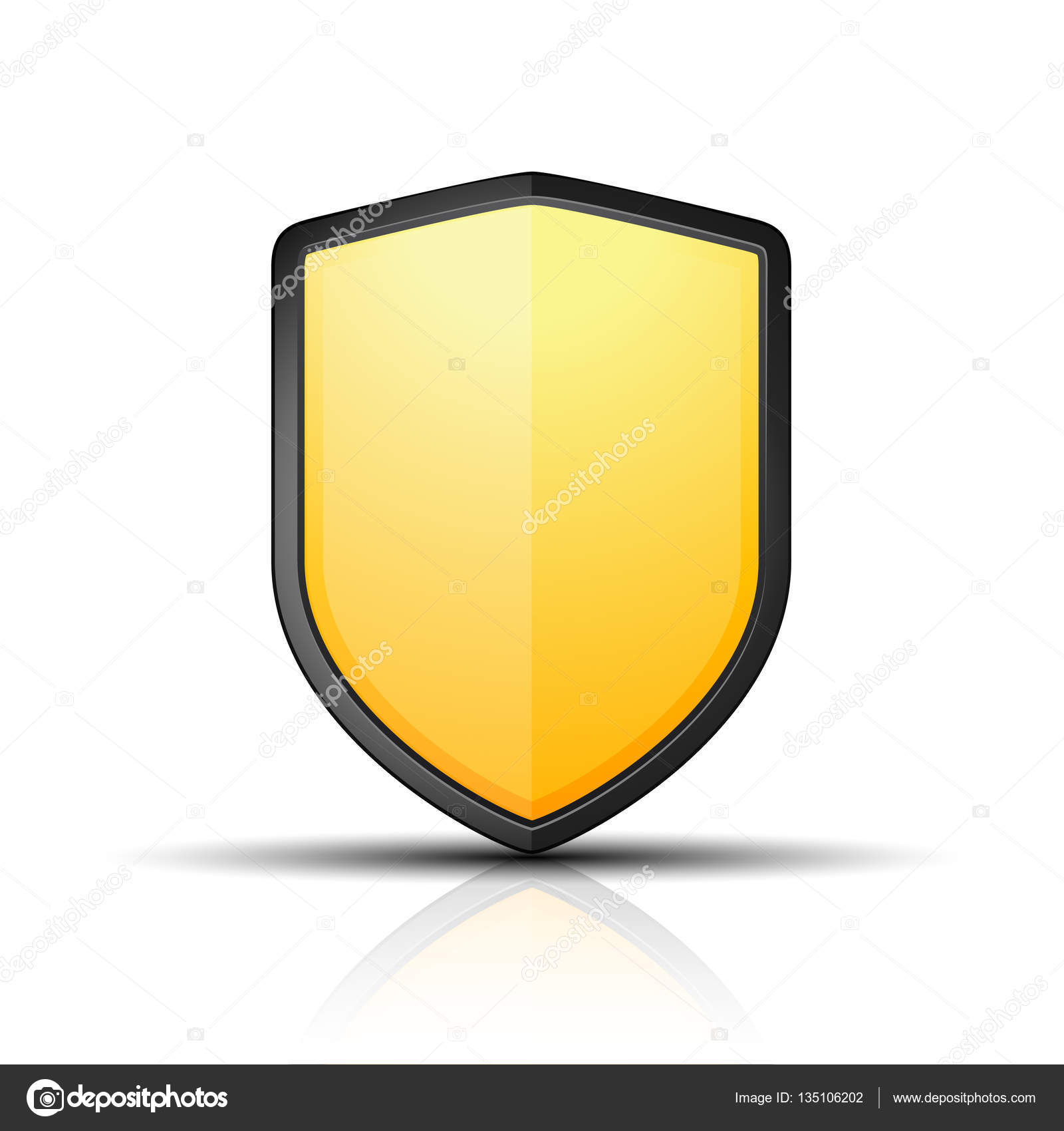 Yellow shield icon Stock Vector Image by ©Yuriy_Vlasenko #135106202