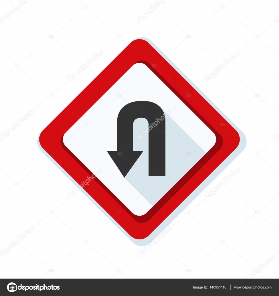 U-turn roadsign icon Stock Vector by ©Yuriy_Vlasenko 140951116