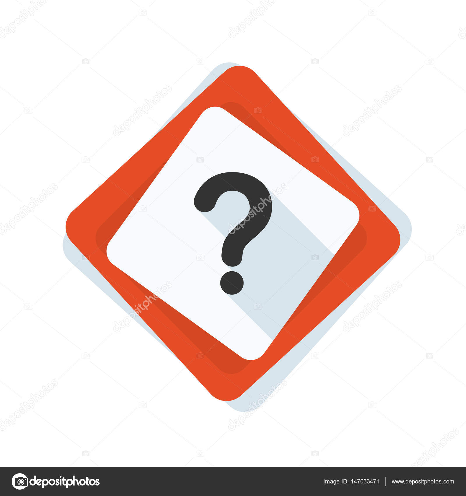 Signo plano signo de interrogación Vector de stock por ©Yuriy_Vlasenko ...