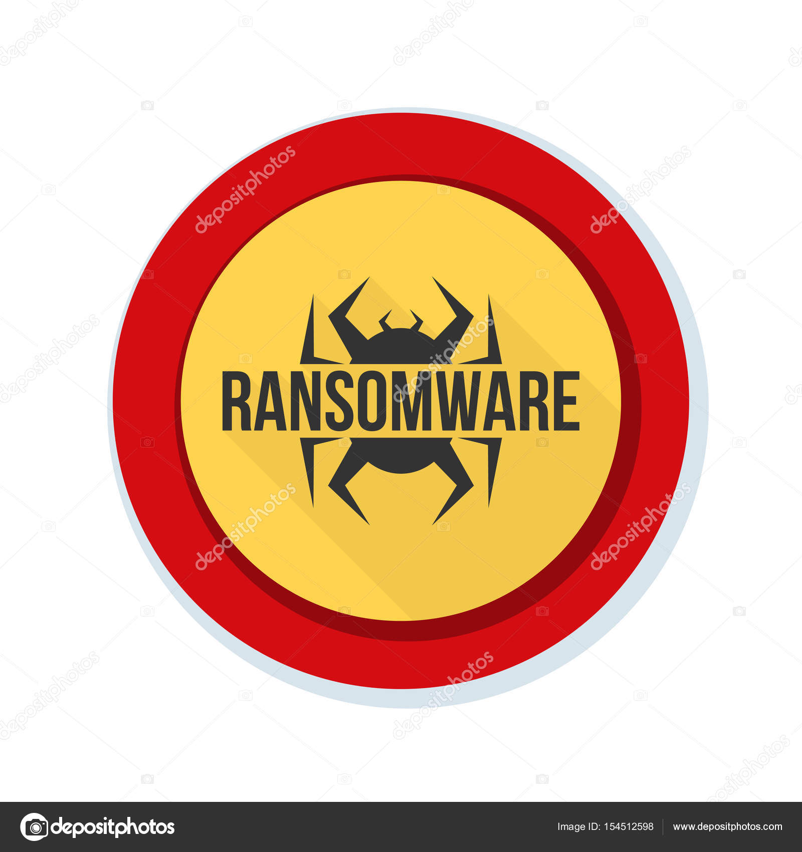 Ransomware Hazard sign Stock Vector by ©Yuriy_Vlasenko 154512598