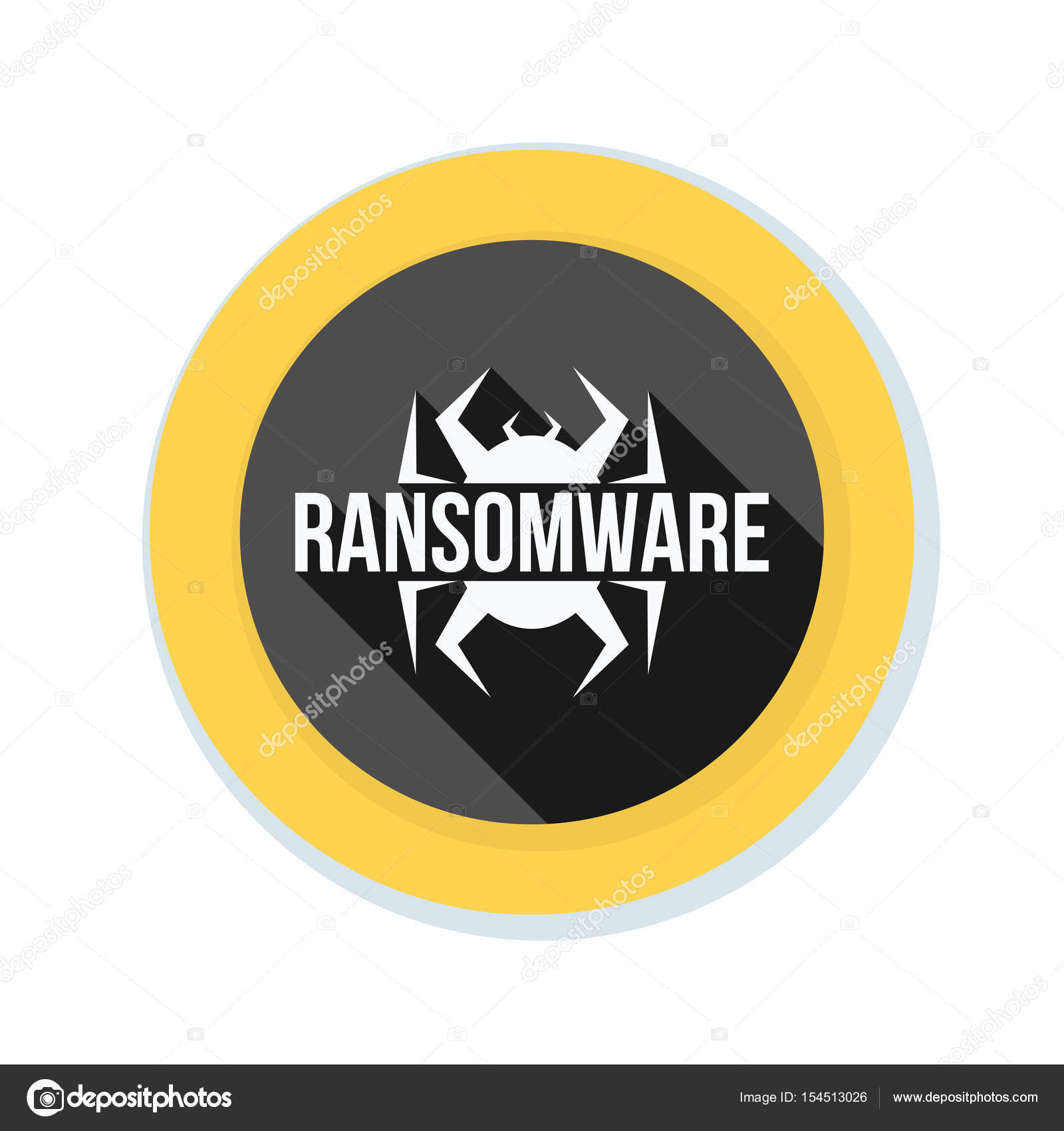 Ransomware Hazard sign Stock Vector by ©Yuriy_Vlasenko 154513026