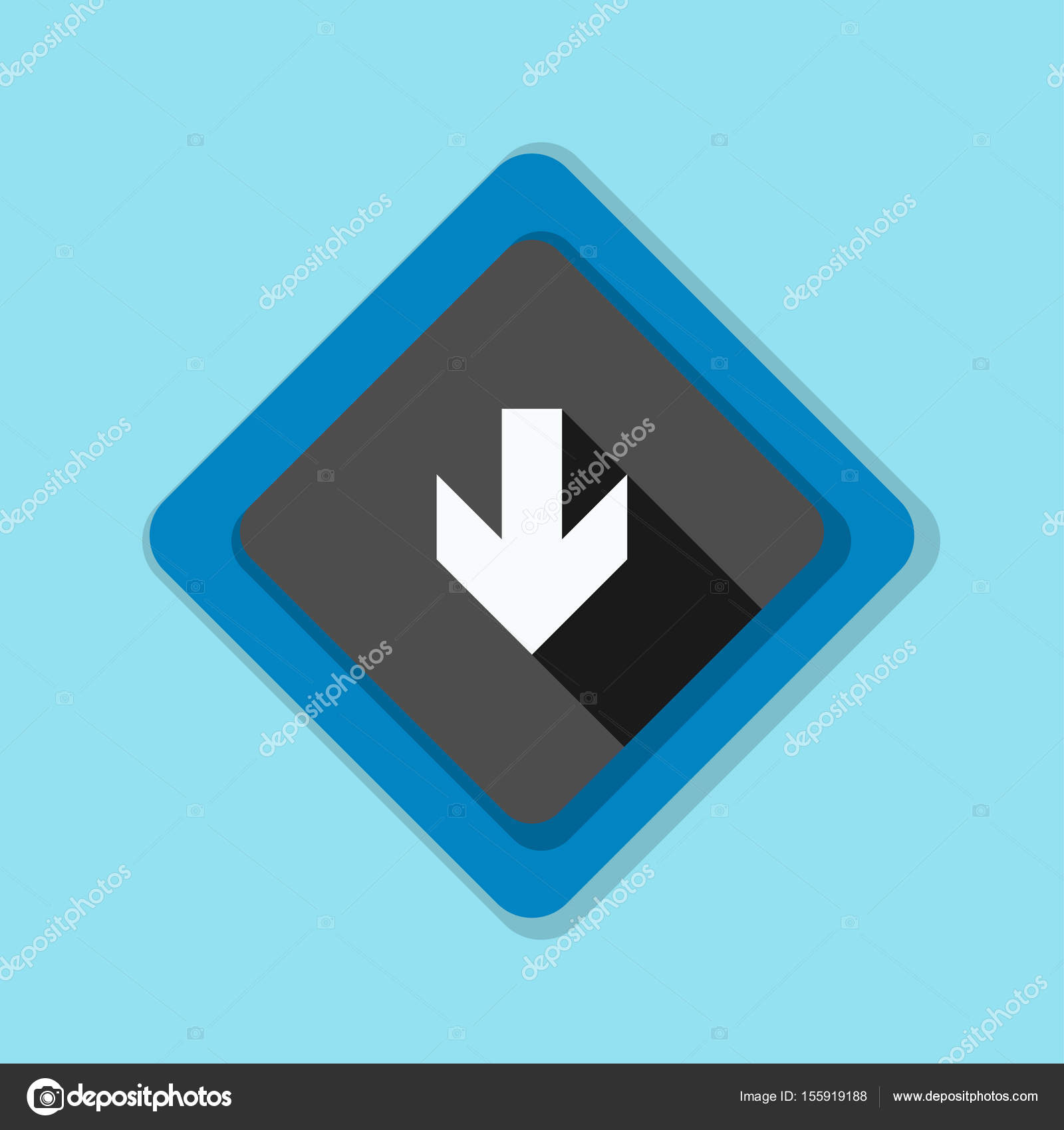 Down Arrow sign Stock Vector by ©Yuriy_Vlasenko 155919188