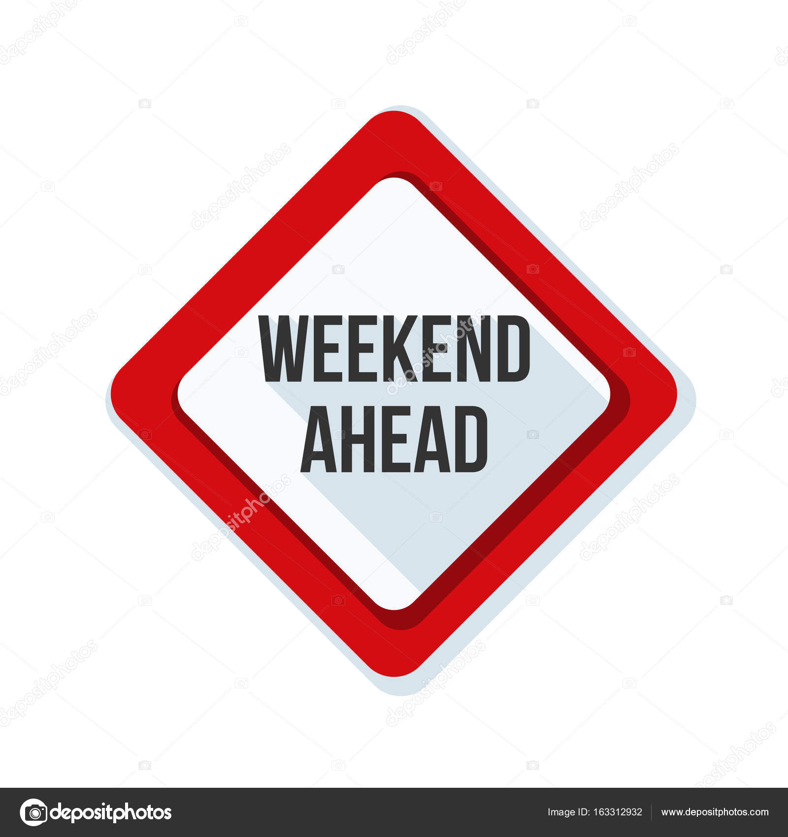 Traffic sign with text weekend ahead Stock Vector by ©Yuriy_Vlasenko ...