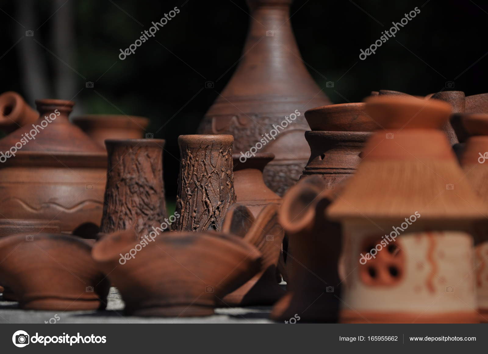 Traditional clay pottery Stock Photo by ©Yuriy_Vlasenko 165955662