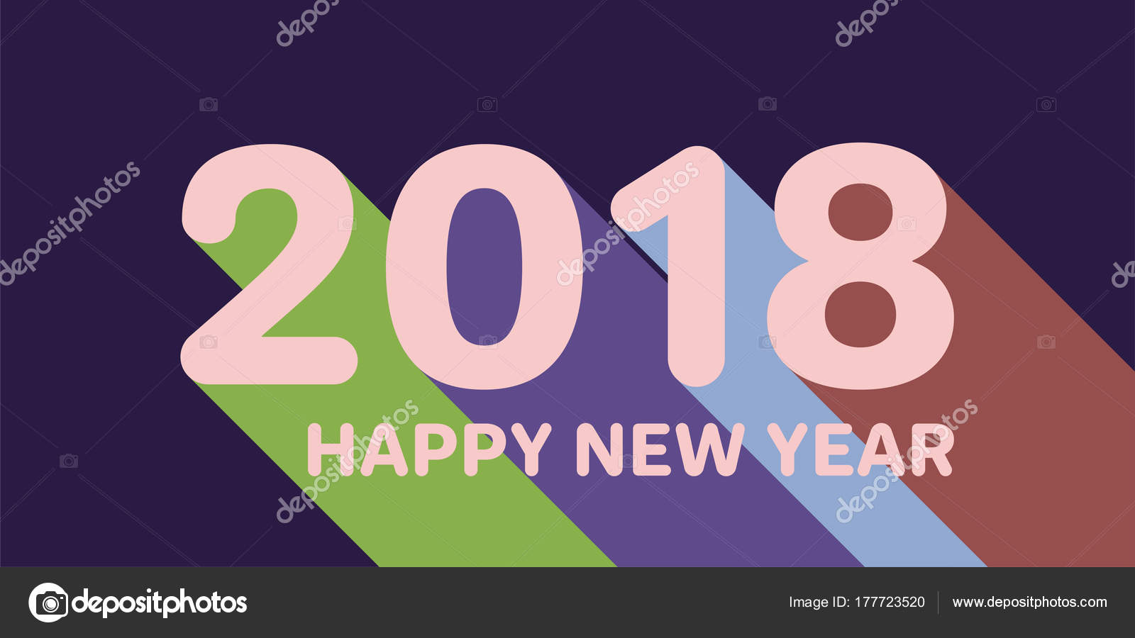 Colorful 2018 background Stock Vector by ©Yuriy_Vlasenko #177723520