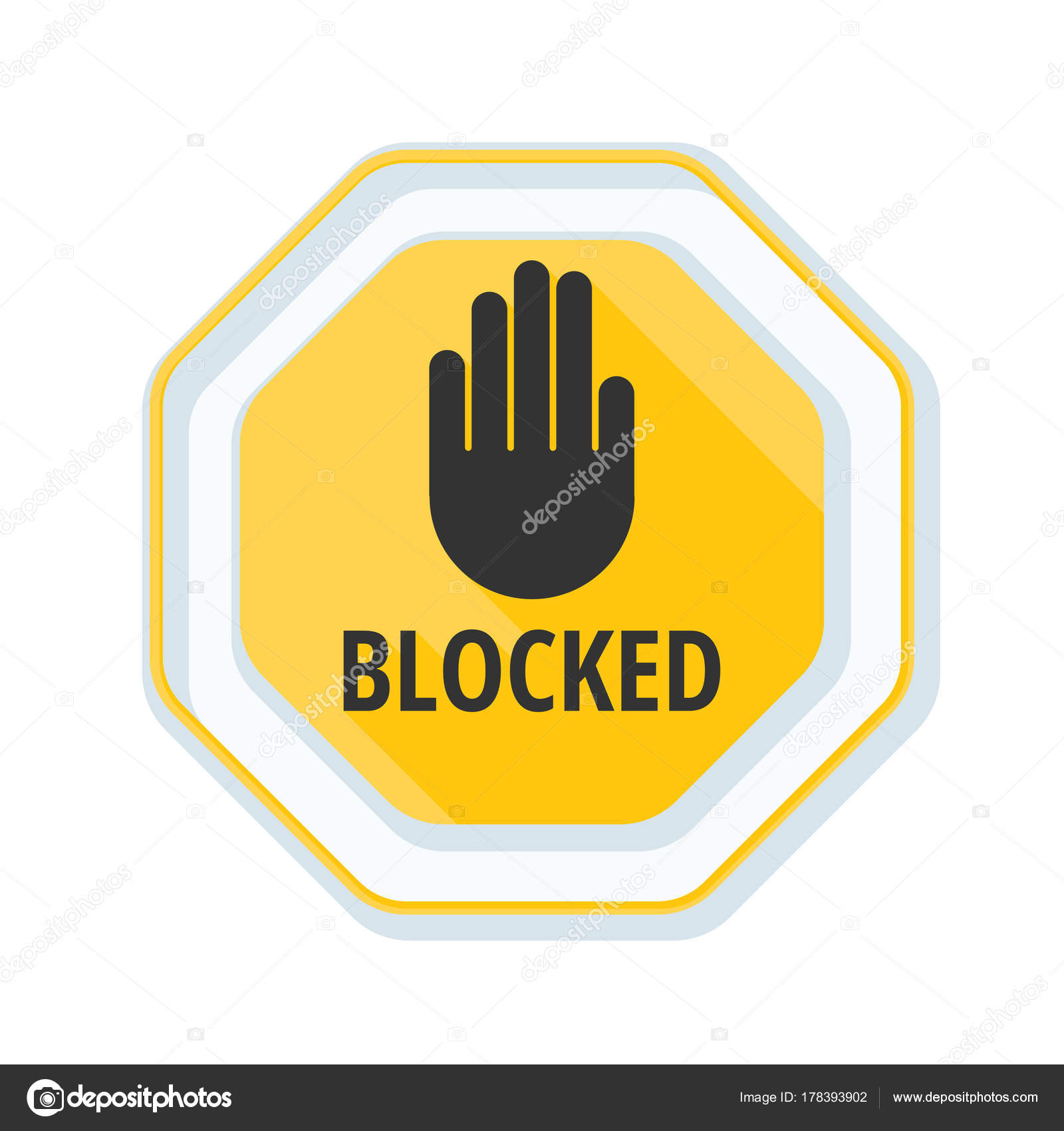 Hand Block Ads Sign Vector Illustration Stock Vector Image by ©Yuriy ...