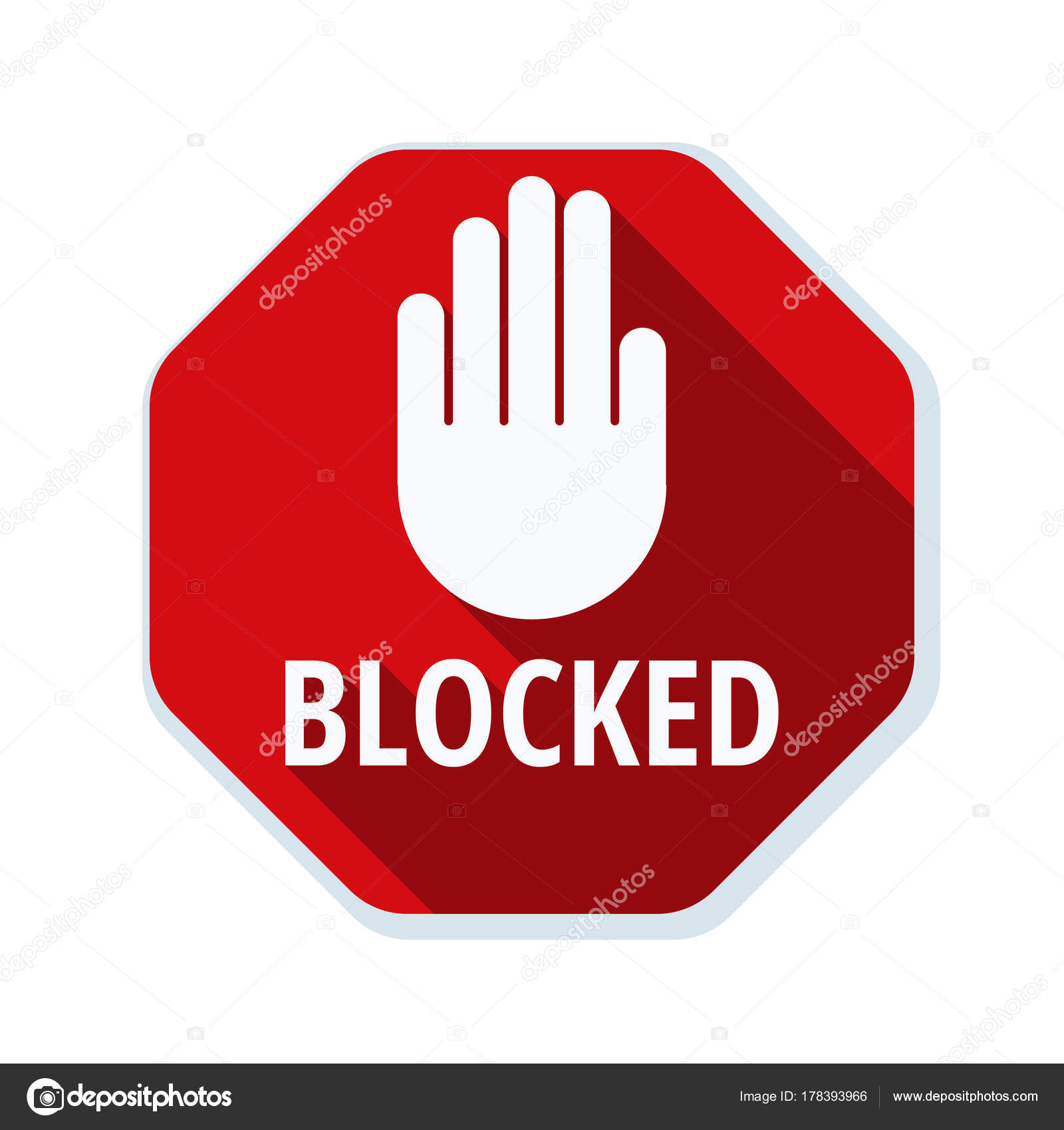 Hand Block Ads Sign Vector Illustration Stock Vector by ©Yuriy_Vlasenko ...