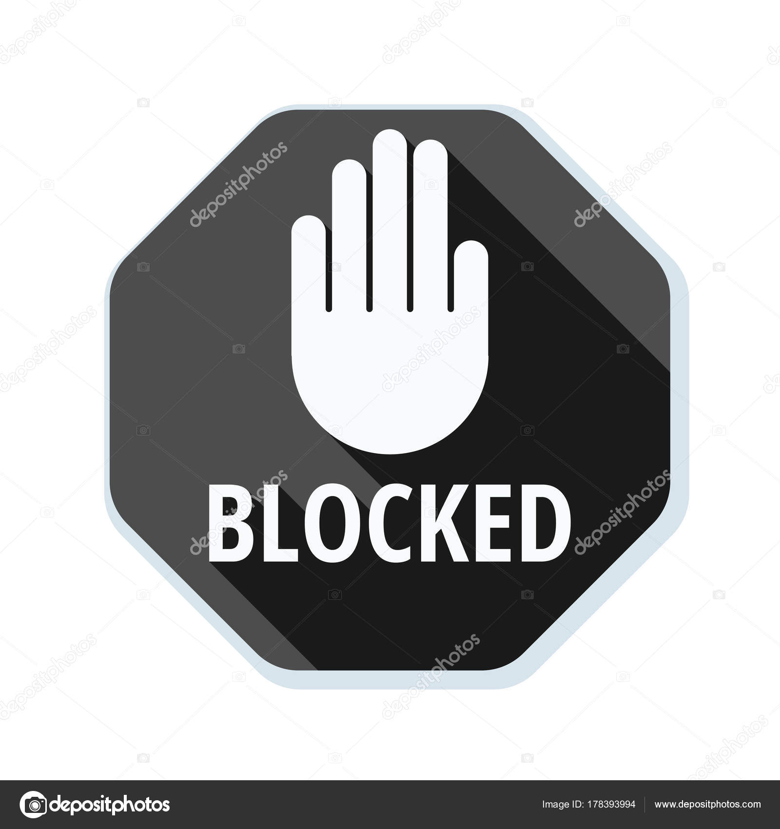 Hand Block Ads Sign Vector Illustration Stock Vector by ©Yuriy_Vlasenko ...