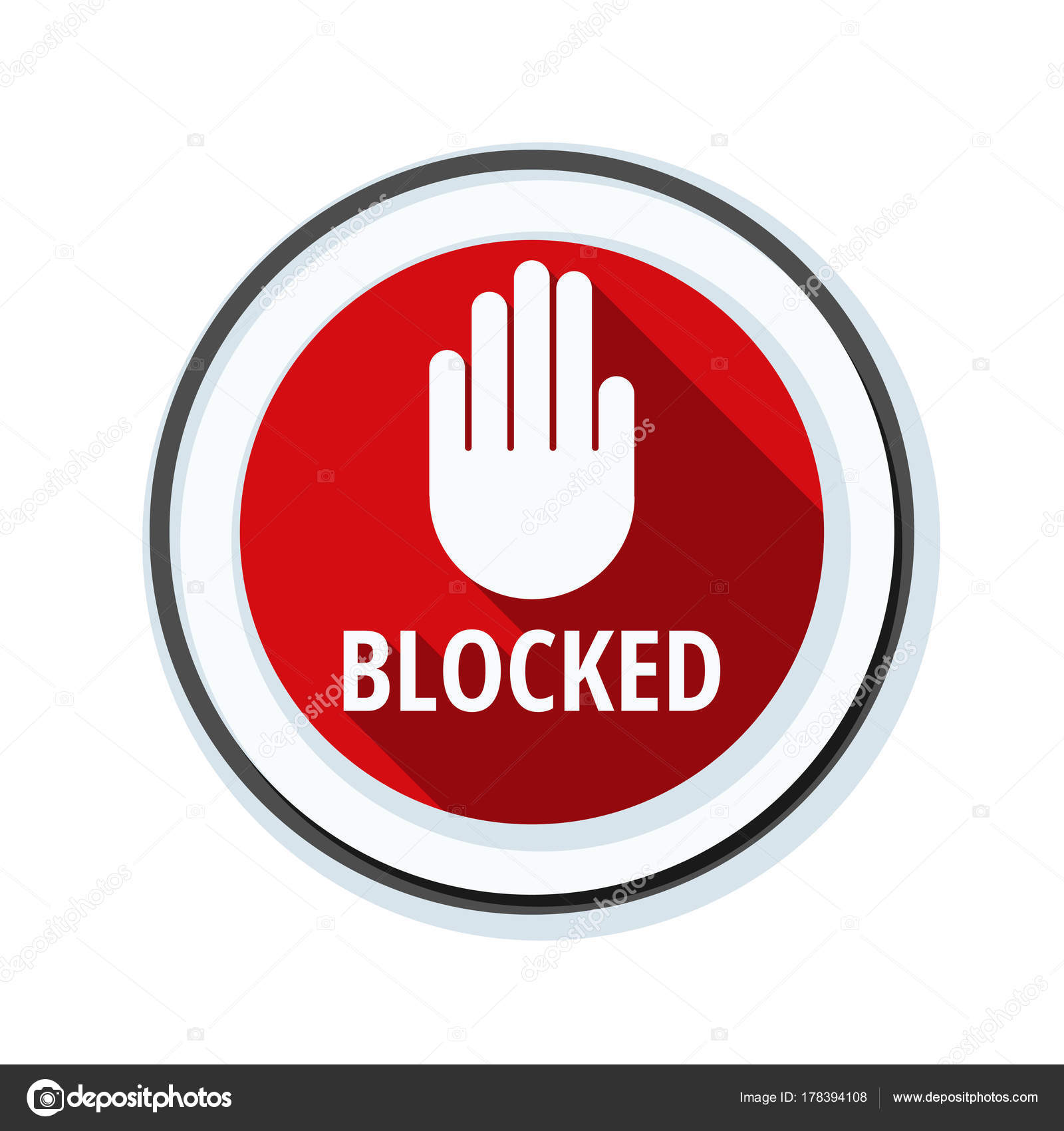 Hand Block Ads Sign Vector Illustration Stock Vector by ©Yuriy_Vlasenko ...