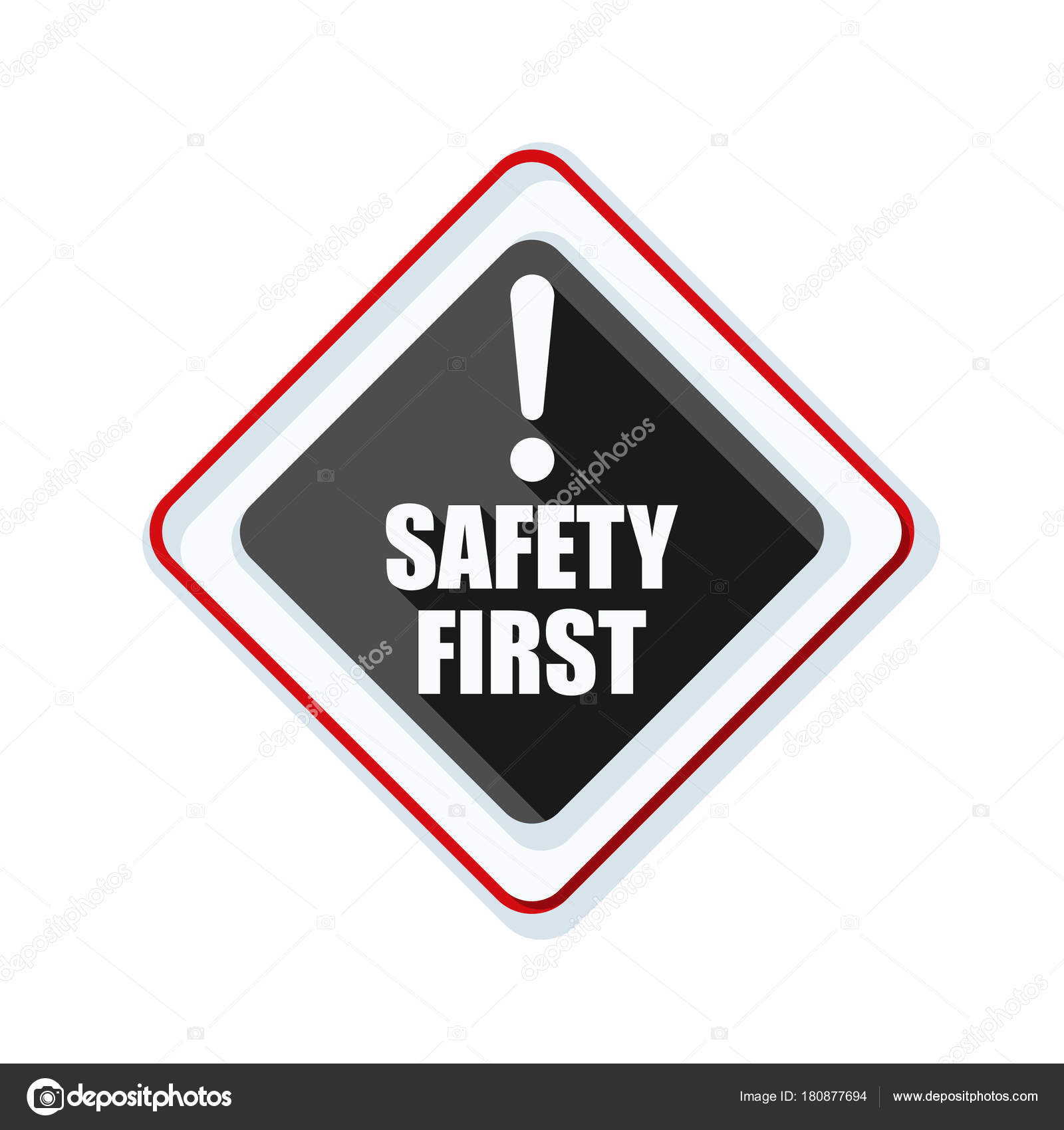 Safety First Sign Vector