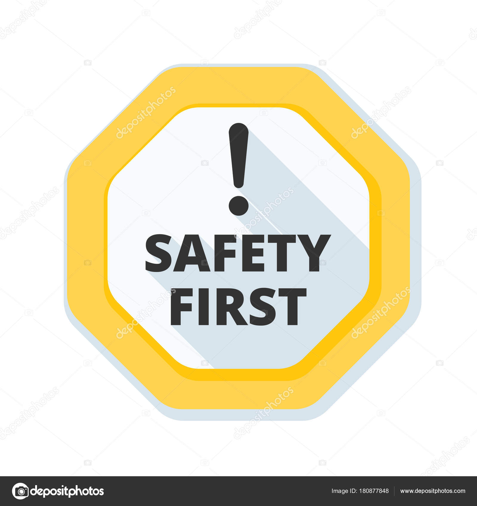 Safety First sign Stock Vector by ©Yuriy_Vlasenko 180877848
