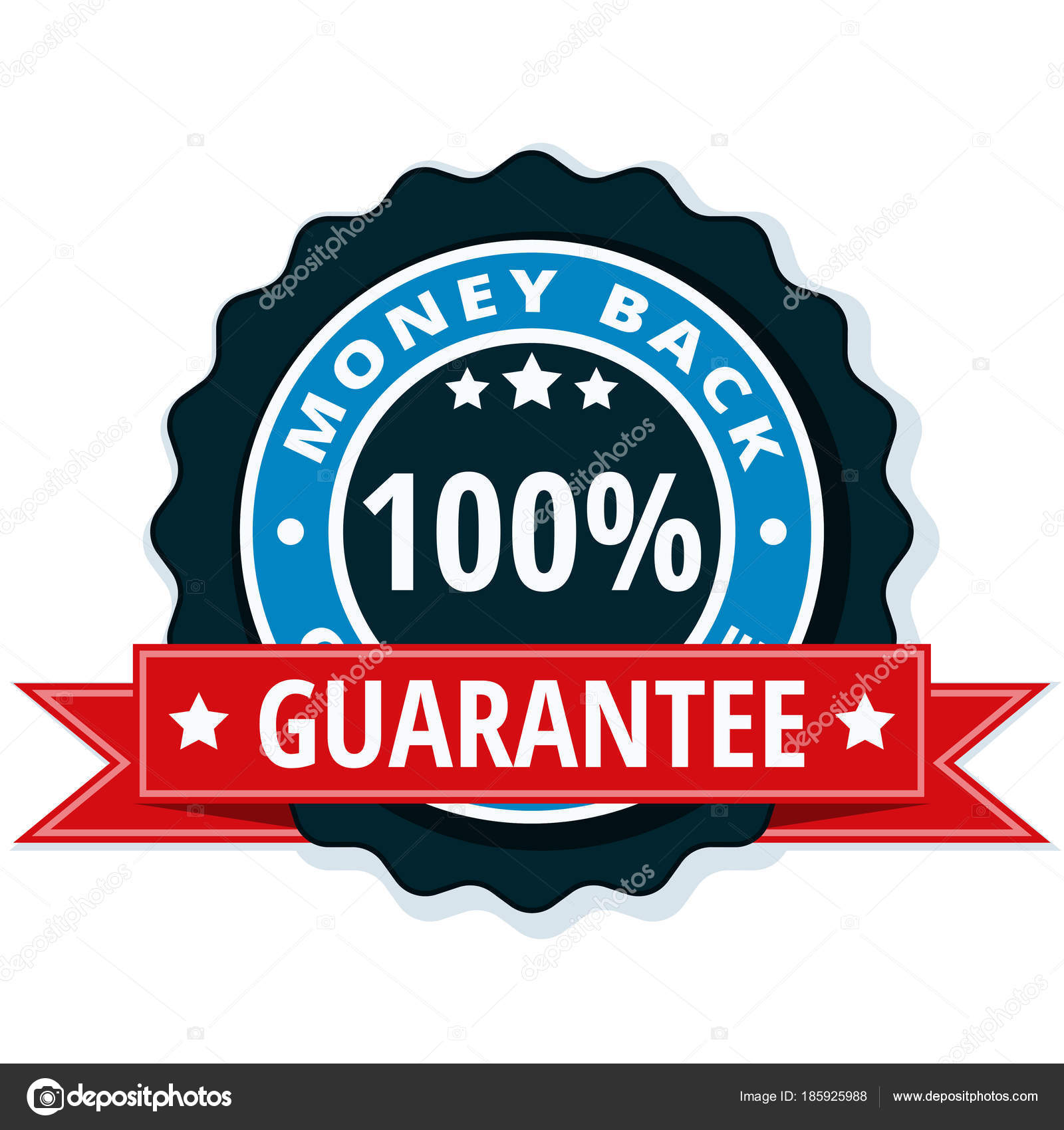 Money back guarantee shield Stock Vector by ©Yuriy_Vlasenko 185925988