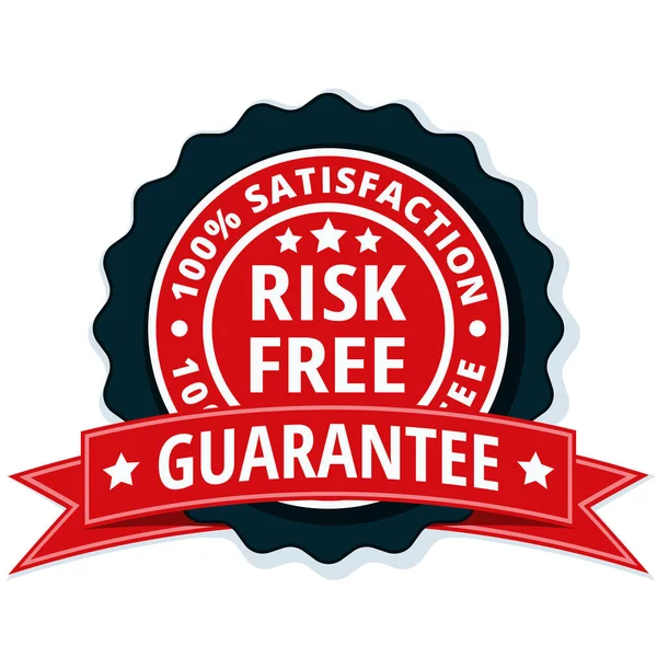 100 Risk Free Satisfaction Guaranteed Sign Vector Illustration Stock ...