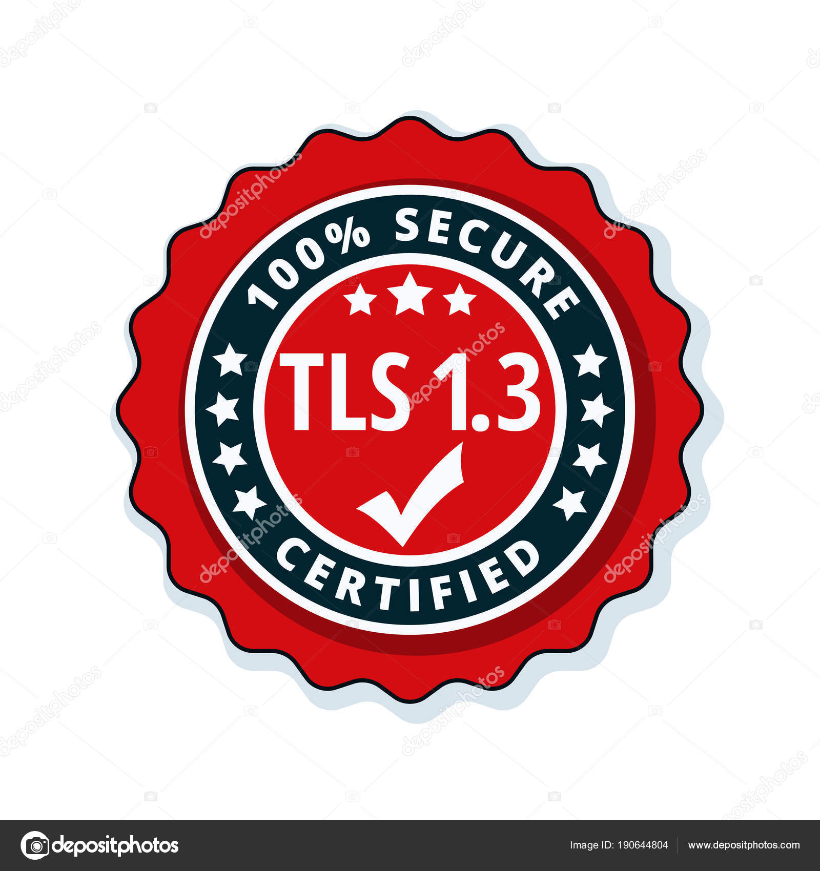 Tls Certified Label Vector Illustration Stock Vector by ©Yuriy_Vlasenko ...