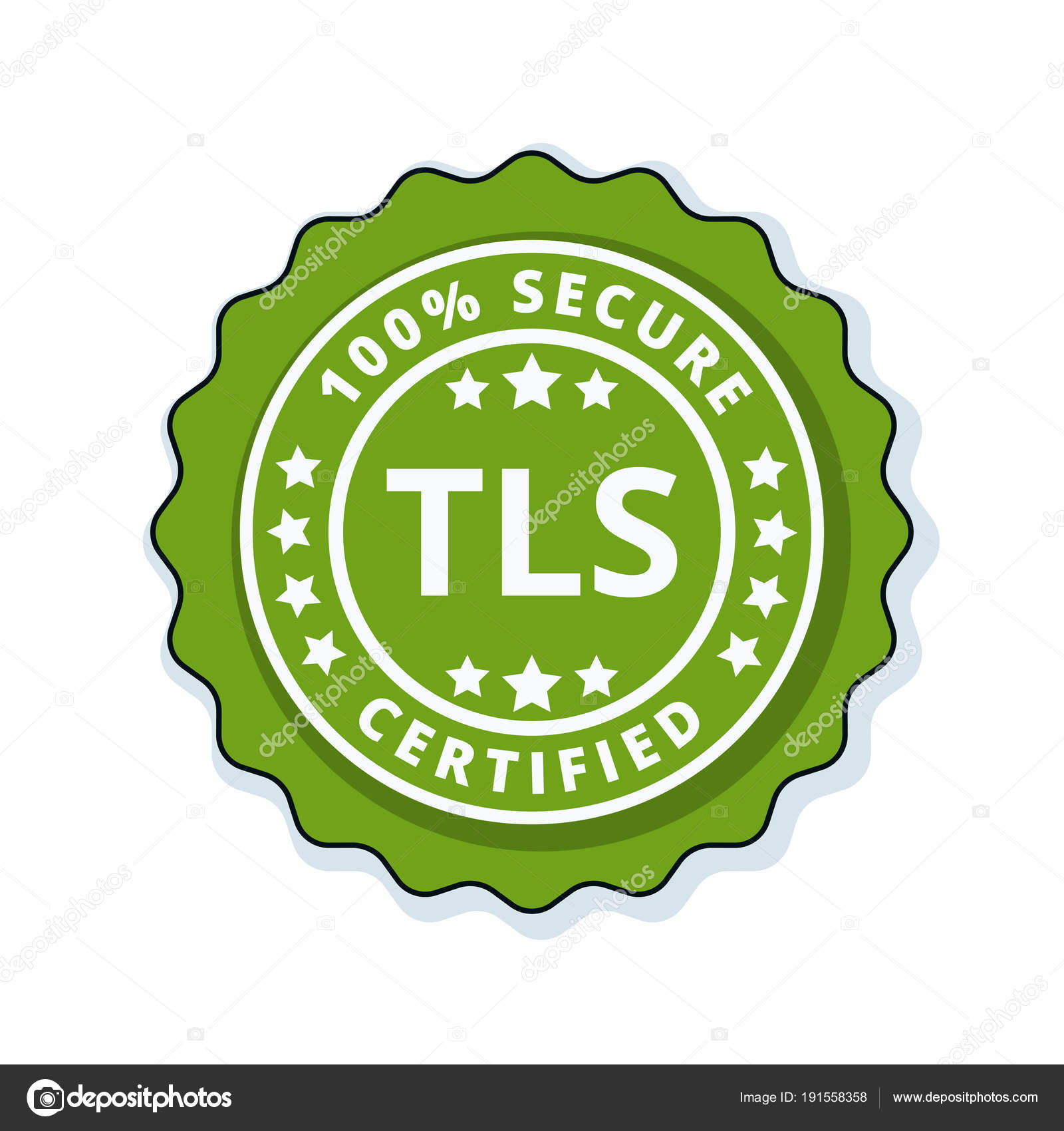 Tls Certified Label Vector Illustration Stock Vector by ©Yuriy_Vlasenko ...