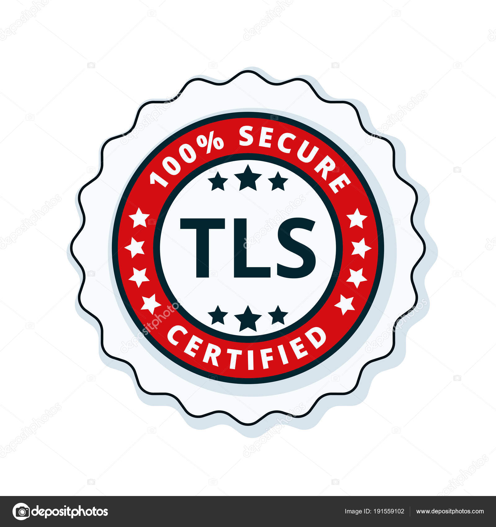 Tls Certified Label Vector Illustration Stock Vector by ©Yuriy_Vlasenko ...