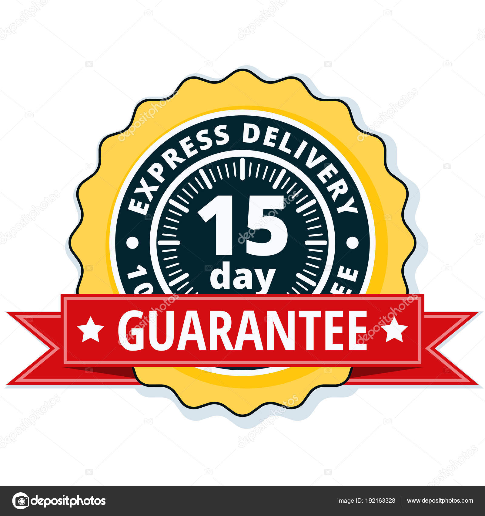 Days Money Back Guarantee Icon Red Ribbon Vector Illustration Stock ...