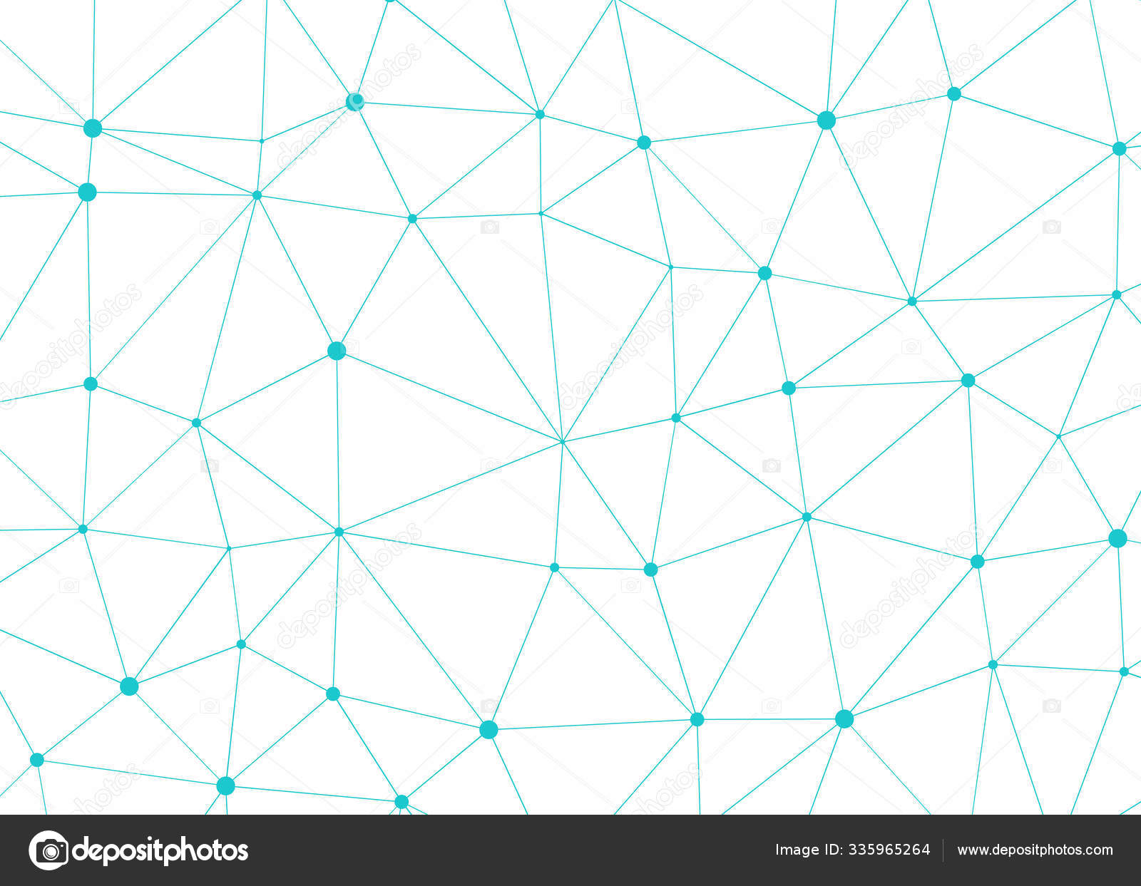 Abstract Polygonal Low Poly Pattern Connected Lines Dots White ...