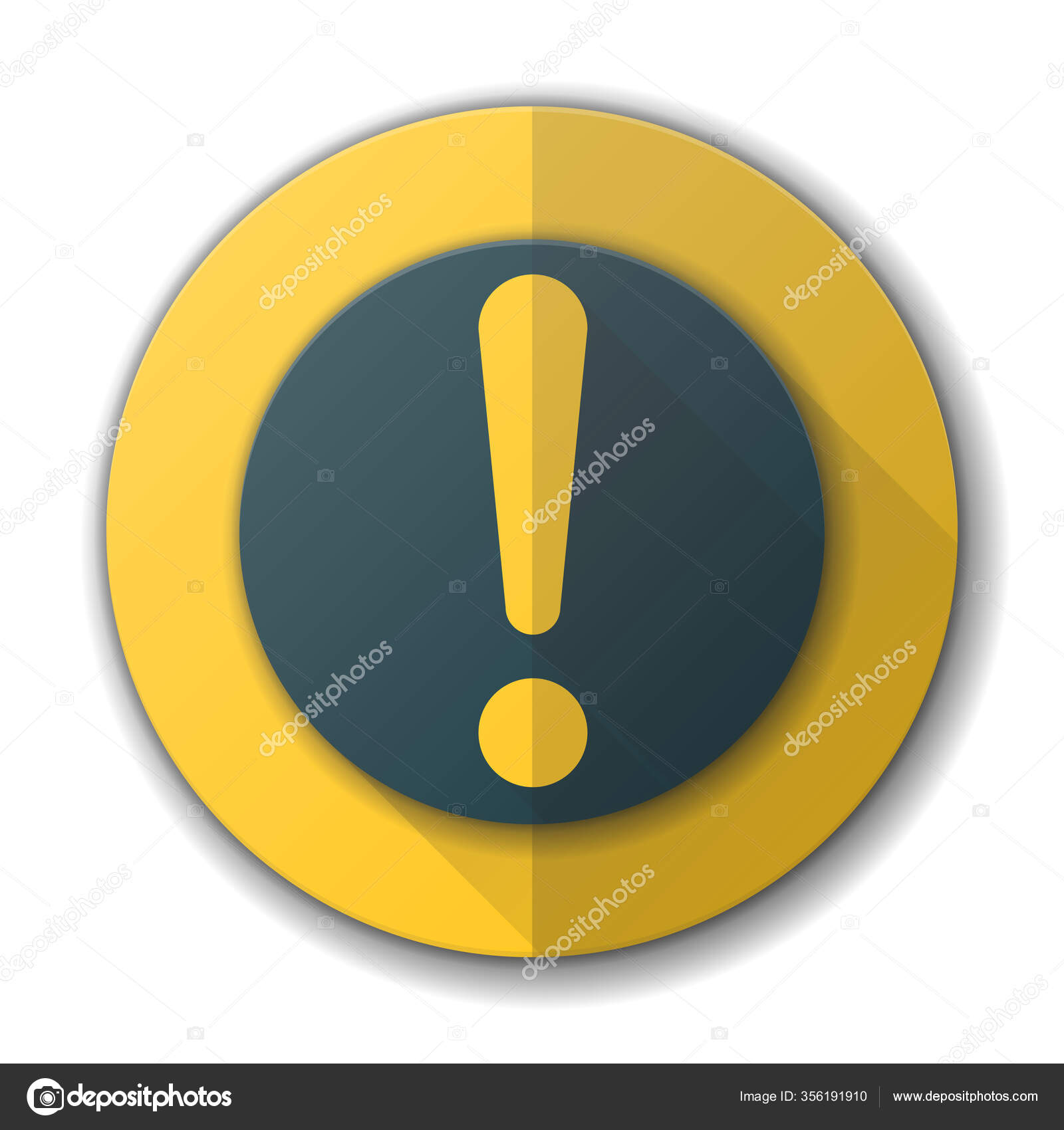 Exclamación Peligro Alerta Signo Etiqueta Ilustración Vector de stock ...