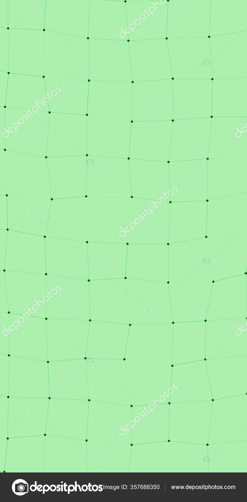 Network Mesh Procedural Art Green Background Illustration Stock Vector ...