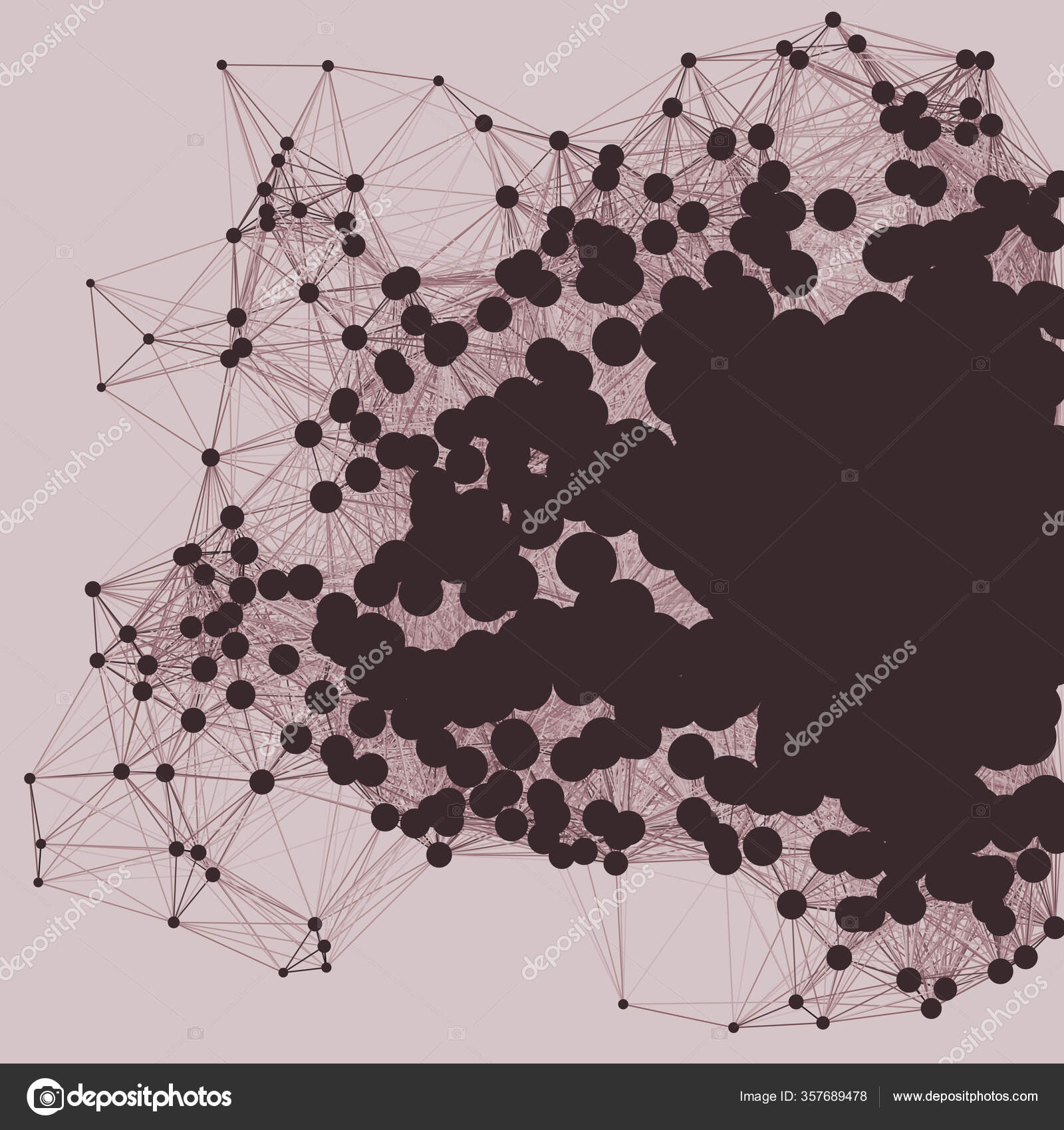 Network Mesh Procedural Art Background Illustration Stock Vector by ...
