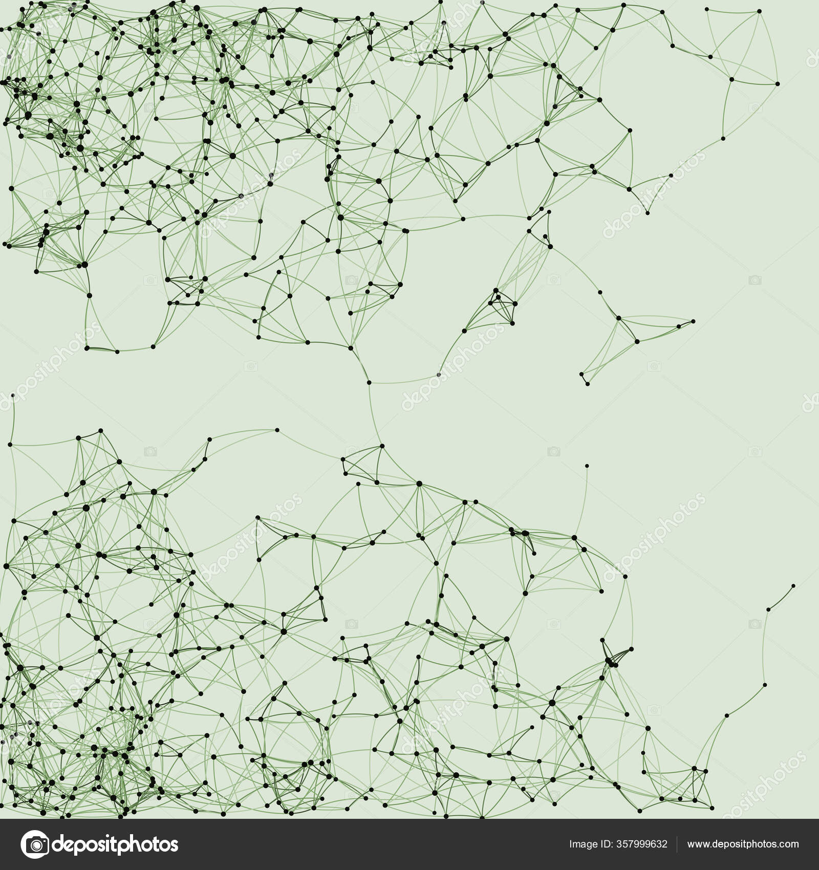 Procedural Art Green Network Mesh Background Illustration Stock Vector ...