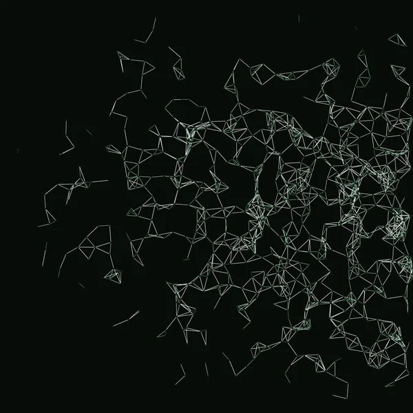 Procedural Black Art Network Mesh Background Illustration Stock Vector ...