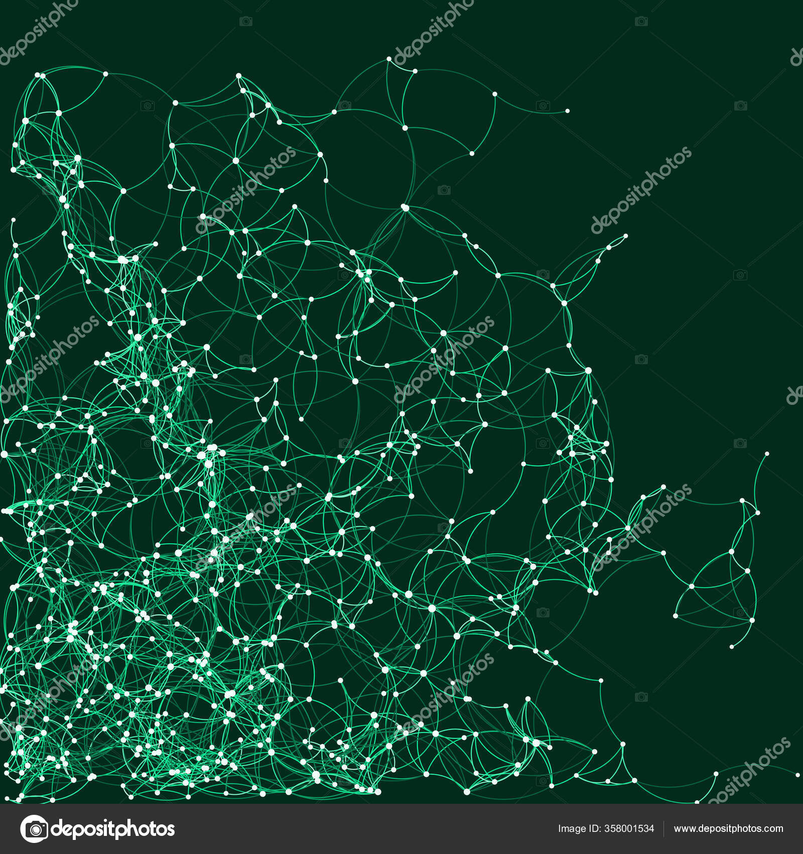 Procedural Black Art Network Mesh Background Illustration Stock Vector ...