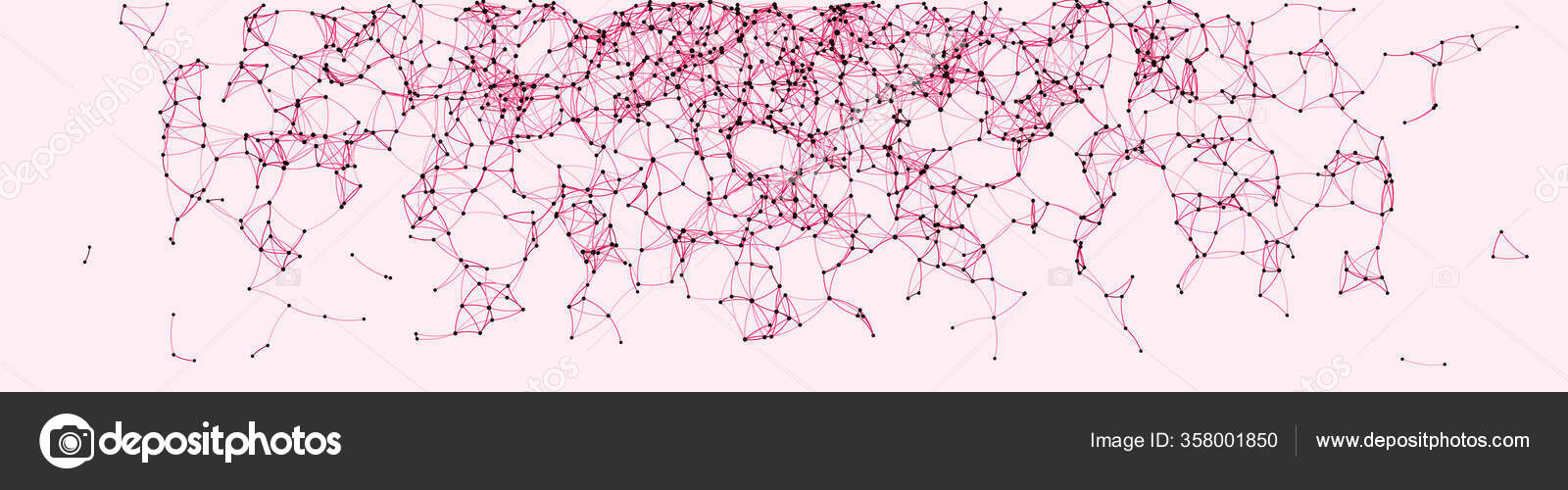 Procedural Art Pink Network Mesh Background Illustration Stock Vector ...