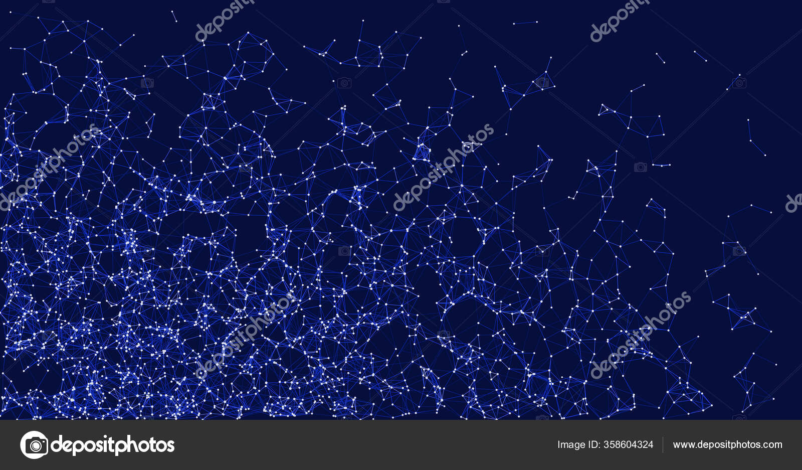 Blue Network Mesh Procedural Art Background Illustration — Stock Vector ...