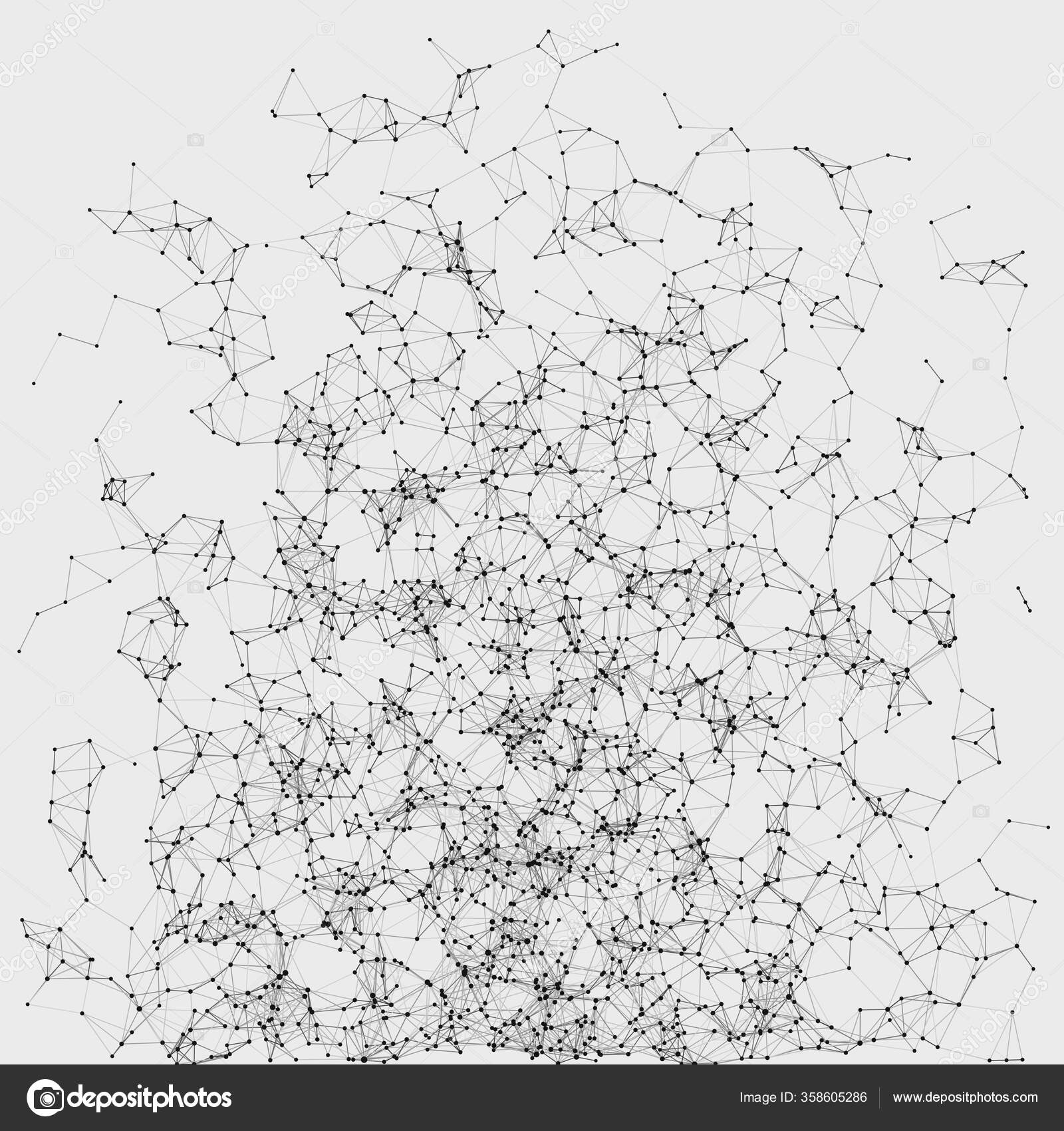 Network Mesh Random Procedural Art Background Illustration Stock Vector ...