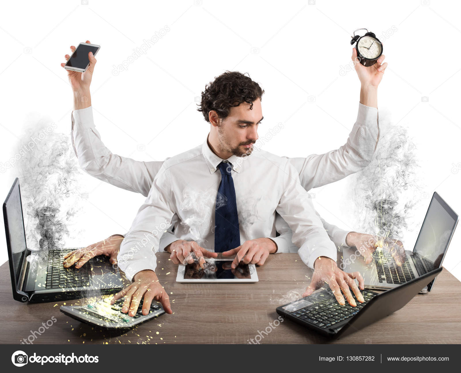 Uomo d'affari stressato dal lavoro — Foto Stock © alphaspirit #130857282 Uomo d'affari stressato dal lavoro — Foto Stock © alphaspirit #130857282