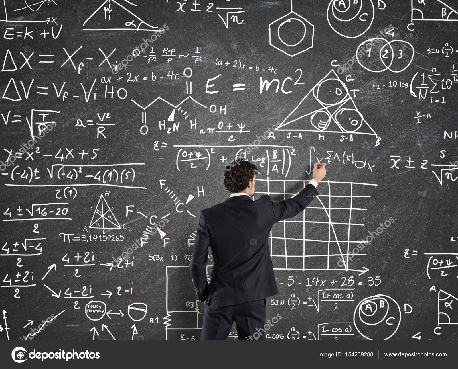 Businessman trying to solve problems Stock Photo by ©alphaspirit 154239288