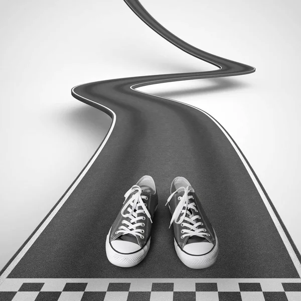 Shoes behind the starting line — Stock Photo © alphaspirit #162341572