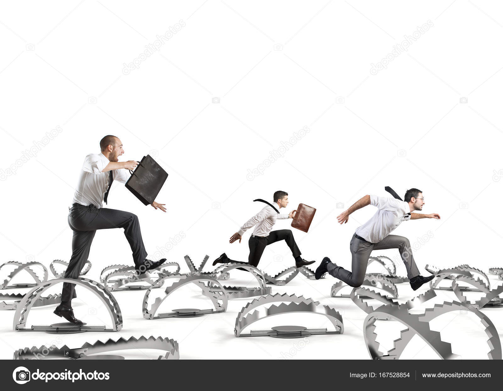 Man falling into trap during a competition — Stock Photo © alphaspirit ...